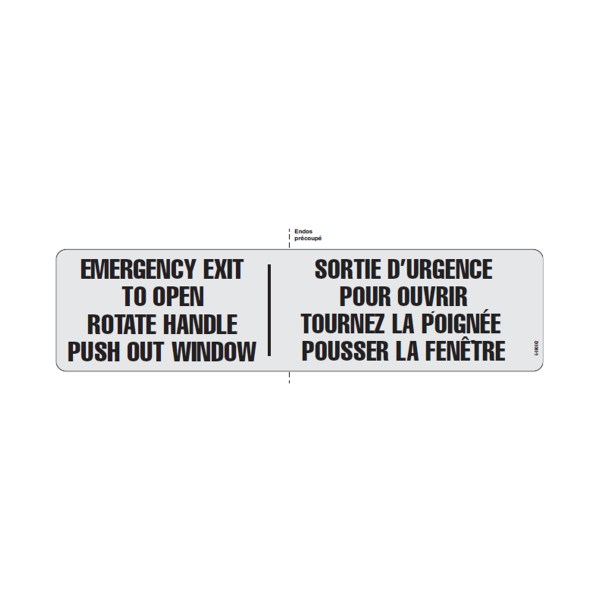 G-Tech | DECAL EMERGENCY EXIT,P/O WINDOW,BILINGUA